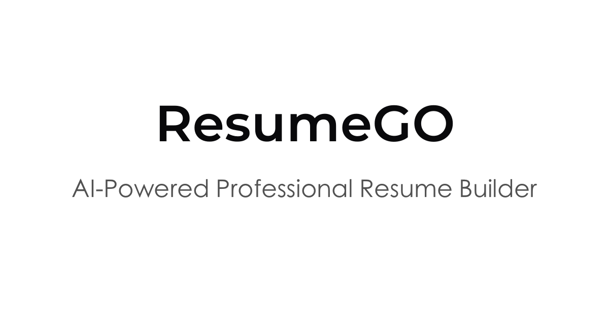 ResumeGO - AI-Powered Professional Resume Builder